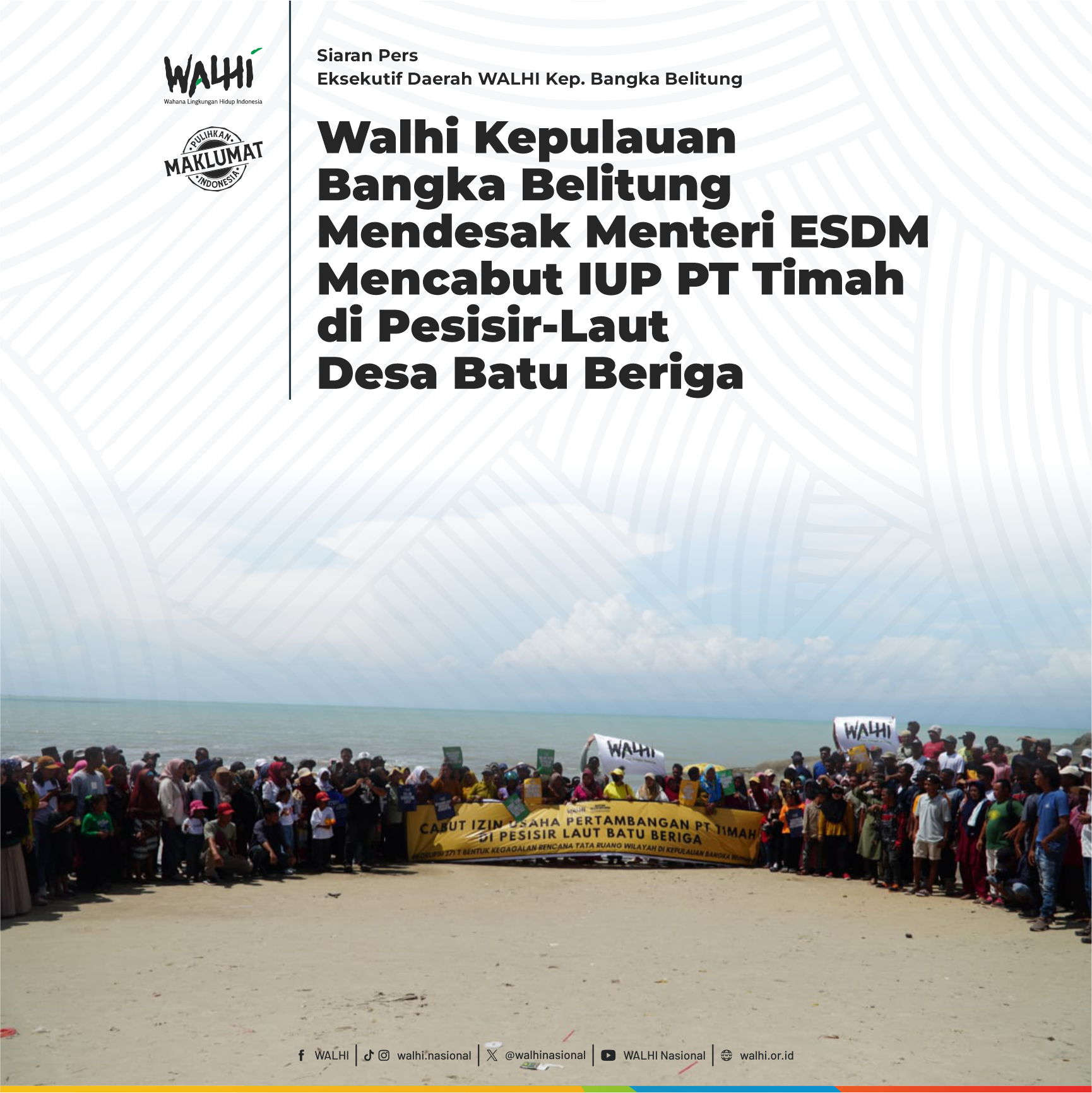 Penambangan timah merusak ekosistem laut Bangka Belitung